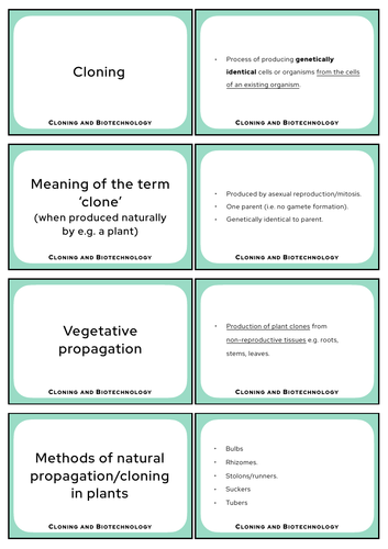 OCR 'A' A-level Biology Module 6 Revision Flashcards | Teaching Resources