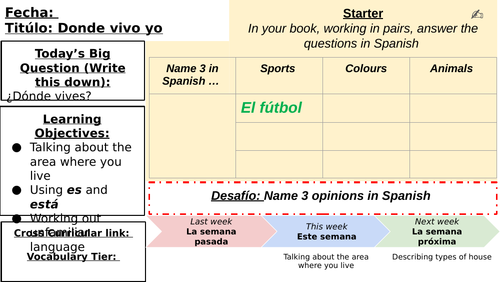 4.1 Donde Vivo Yo (Claro) | Teaching Resources