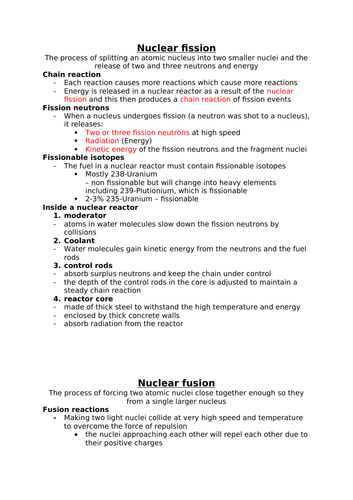 AQA GCSE physics notes | Teaching Resources AQA GCSE physics notes | Teaching Resources