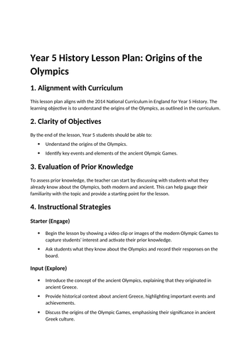 The Olympics (Paris 2024) Ideas and Plans for Primary (Mainly KS2 ...