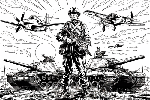 WW2 World War 2 WWII Soldiers etc. Coloring Sheets Colouring Pages ...