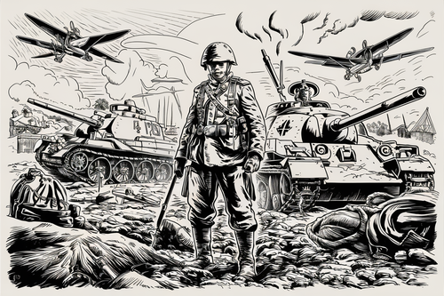 WW2 World War 2 WWII Soldiers etc. Coloring Sheets Colouring Pages ...
