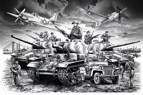 WW2 World War 2 WWII Soldiers etc. Coloring Sheets Colouring Pages ...