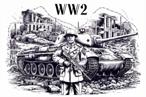 WW2 World War 2 WWII Soldiers etc. Coloring Sheets Colouring Pages ...