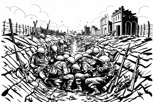 WW1 World War 1 WWI Soldiers etc. Coloring Sheets Colouring Pages ...