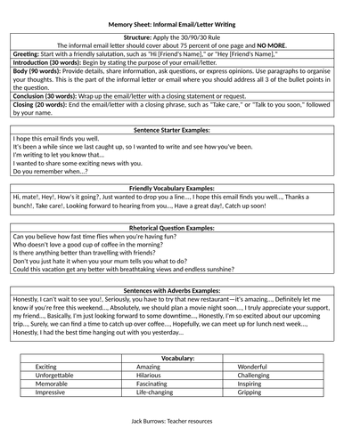 0511 English as a second language all writing tasks vocabulary 'memory ...