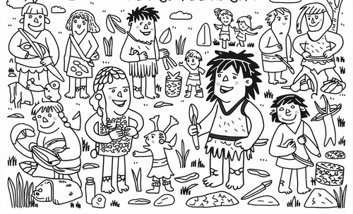 HISTORY Stone Age, prehistoric era Coloring Sheets Colouring Pages ...