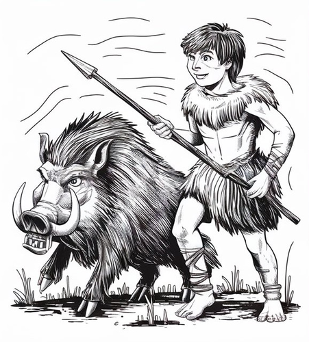 HISTORY Stone Age, prehistoric era Coloring Sheets Colouring Pages ...
