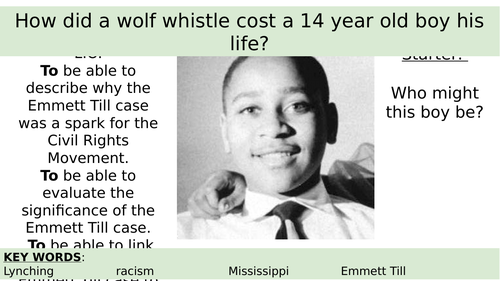 Emmett Till - American Civil Rights - 1955 | Teaching Resources
