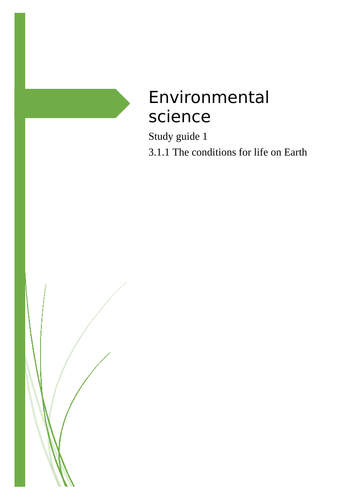 Environmental Science study guides | Teaching Resources