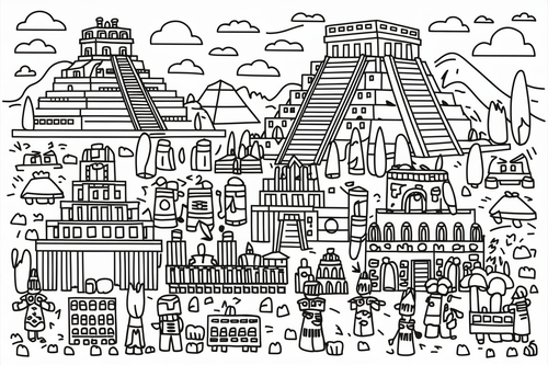 HISTORY The Aztecs, prehistoric era Coloring Sheets Colouring Pages ...