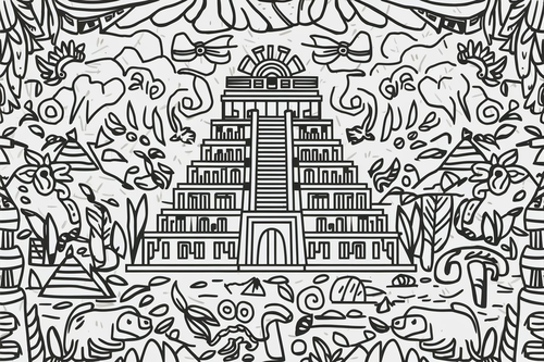 HISTORY The Aztecs, prehistoric era Coloring Sheets Colouring Pages ...