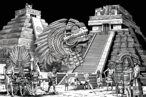 HISTORY The Aztecs, prehistoric era Coloring Sheets Colouring Pages ...