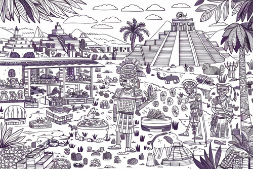 HISTORY The Aztecs, prehistoric era Coloring Sheets Colouring Pages ...