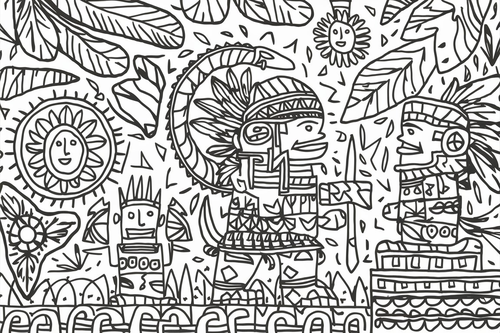 HISTORY The Aztecs, prehistoric era Coloring Sheets Colouring Pages ...