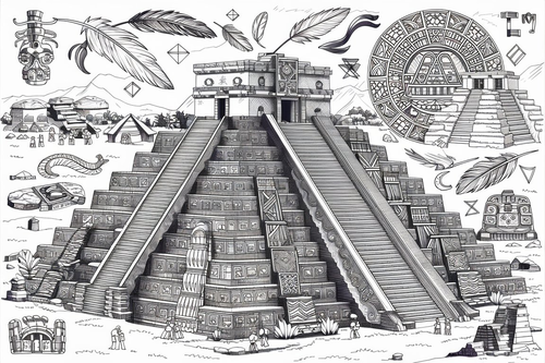 HISTORY The Aztecs, prehistoric era Coloring Sheets Colouring Pages ...