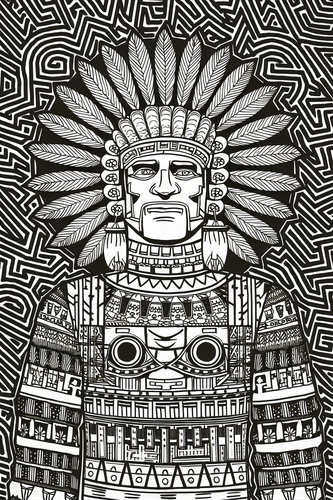 HISTORY The Aztecs, prehistoric era Coloring Sheets Colouring Pages ...