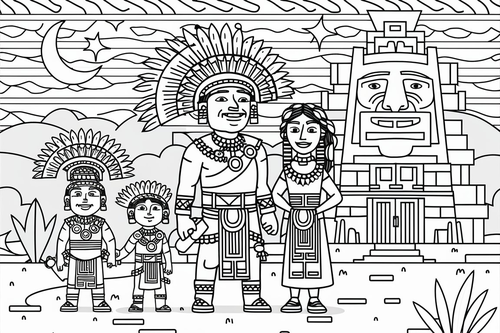 HISTORY The Aztecs, prehistoric era Coloring Sheets Colouring Pages ...