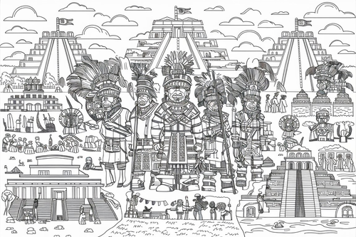 HISTORY The Aztecs, prehistoric era Coloring Sheets Colouring Pages ...