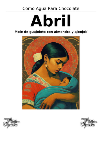Como Agua Para Chocolate Chapter 4 workbook - abril | Teaching Resources
