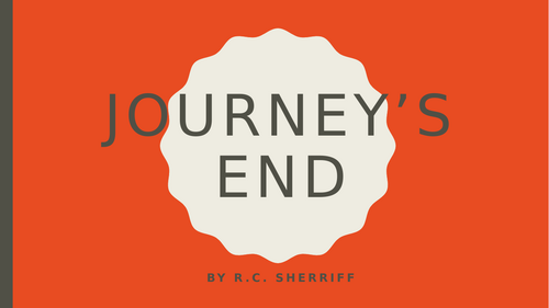 Journey's End full SOW | Teaching Resources