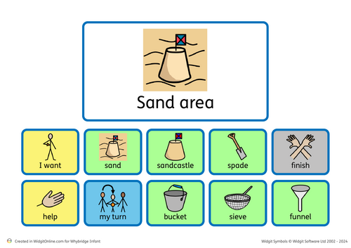 Sand area communication board | Teaching Resources