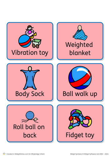 Large sensory diet cards | Teaching Resources