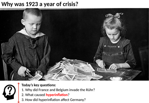 Events of 1923 (Hyperinflation and the Rühr)- AQA GCSE History Germany ...