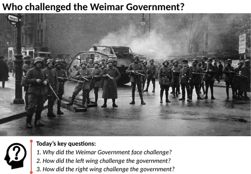 Challenges to Weimar Germany (Rebellions)- AQA GCSE History Germany ...