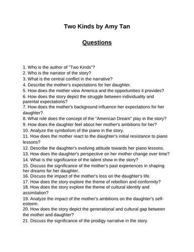Literary Analysis Of Two Kinds By Amy Tan – JJFEH