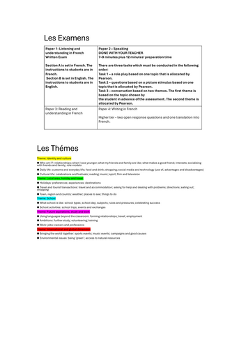 GCSE FRENCH - Lesson 1- Introduction to the Exam and Relationships ...