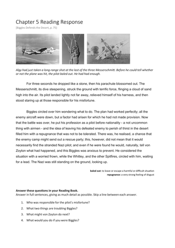 Biggles Defends the Desert - A Book Study | Teaching Resources