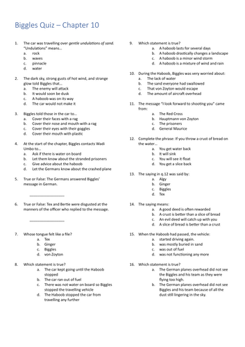 Biggles Defends the Desert - A Book Study | Teaching Resources