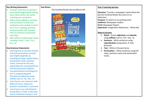 The Hundred Decker Bus by Mike Smith - Year 2 Unit of Writing ...