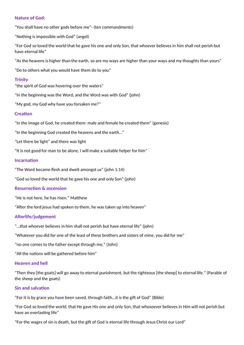 Paper 1 Religious Studies quotations / quotes bank | Teaching Resources