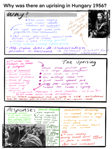 Hungarian Uprising Revision sheet Blank & Filled | Teaching Resources