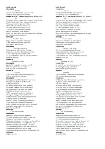 The Tempest - Act 1 Scene 2 - Formative Assessment | Teaching Resources