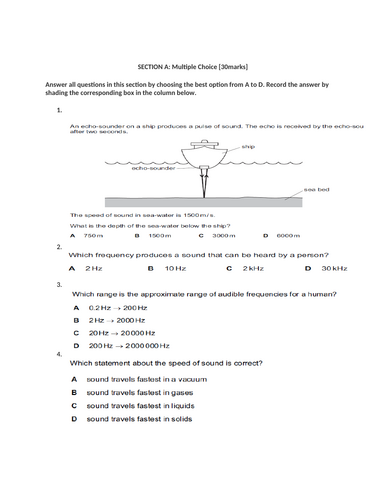 Examination/Test papers for year 8 and 9 students (kS3) | Teaching ...