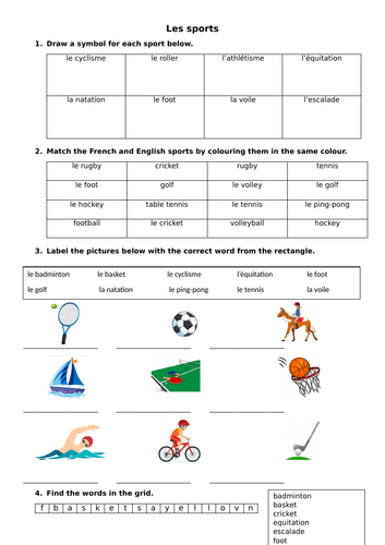 Les sports booklet | Teaching Resources