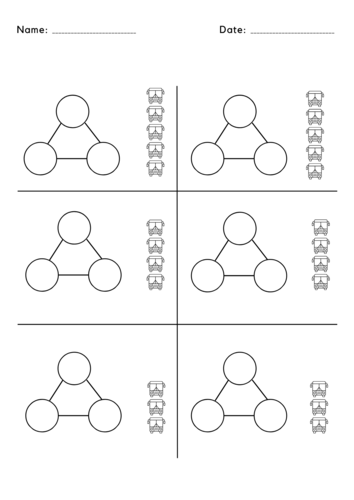 Printable number bonds to and within 5 worksheets - blank number bonds ...