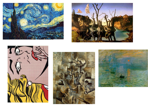 Art History - Lesson 1 - Timeline of key Art movements - Worksheets ...
