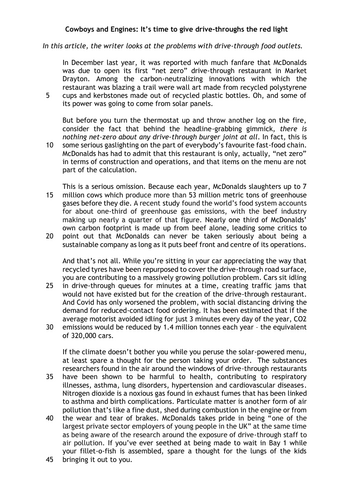 NEW N5 RUAE paper (Drive-throughs) | Teaching Resources