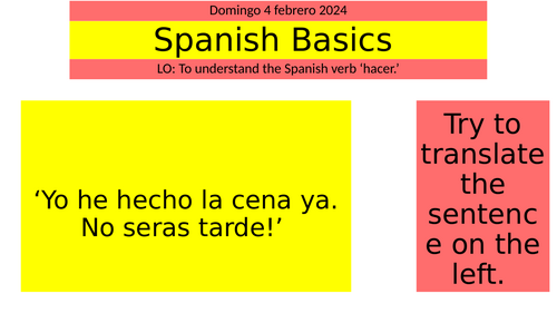 Basic Spanish Lesson Pack (Enrichment or beginner) | Teaching Resources