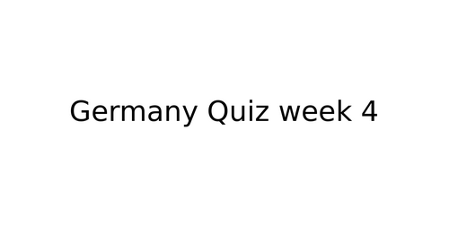 Germany GCSE History - 20 Multiple Choice Quizzes | Teaching Resources
