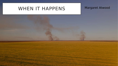 When It Happens by Margaret Atwood | Teaching Resources