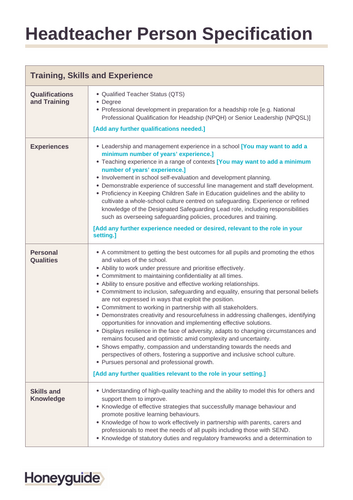 Headteacher Interview Recruitment Pack | Teaching Resources