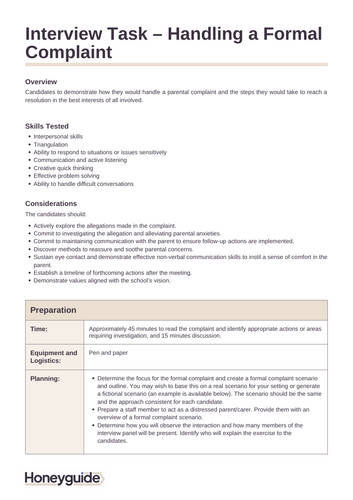 Headteacher Interview Recruitment Pack | Teaching Resources