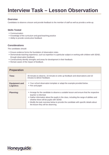 Headteacher Interview Recruitment Pack | Teaching Resources