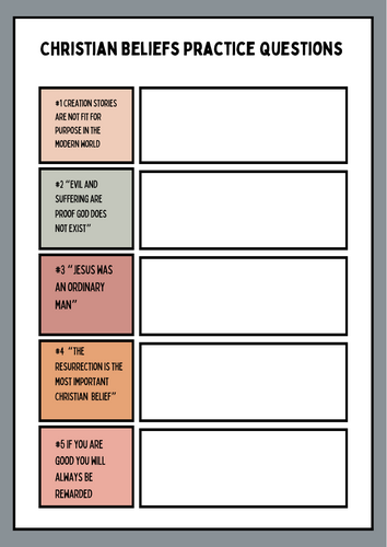 GCSE Christian Beliefs Revision Lesson and Resources | Teaching Resources