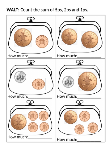 Counting money amounts up to 10p. | Teaching Resources